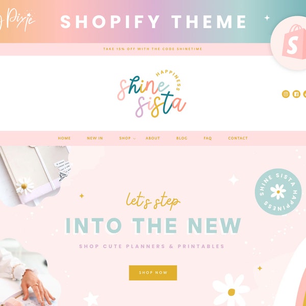 Pastel Shopify Template - Etsy