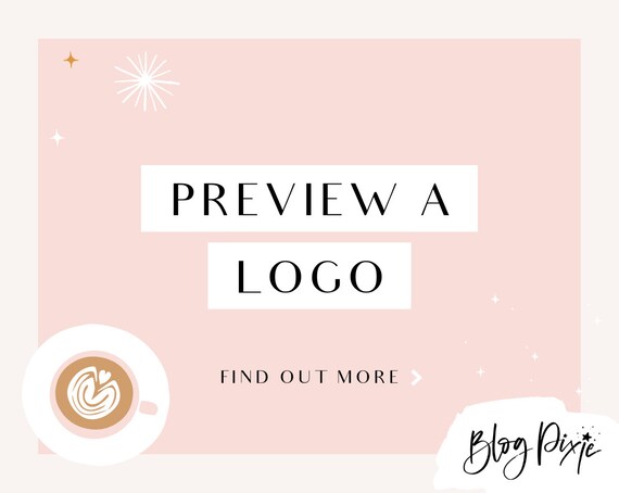Logo Preview Pre Made Logo Design Branding Package | Etsy