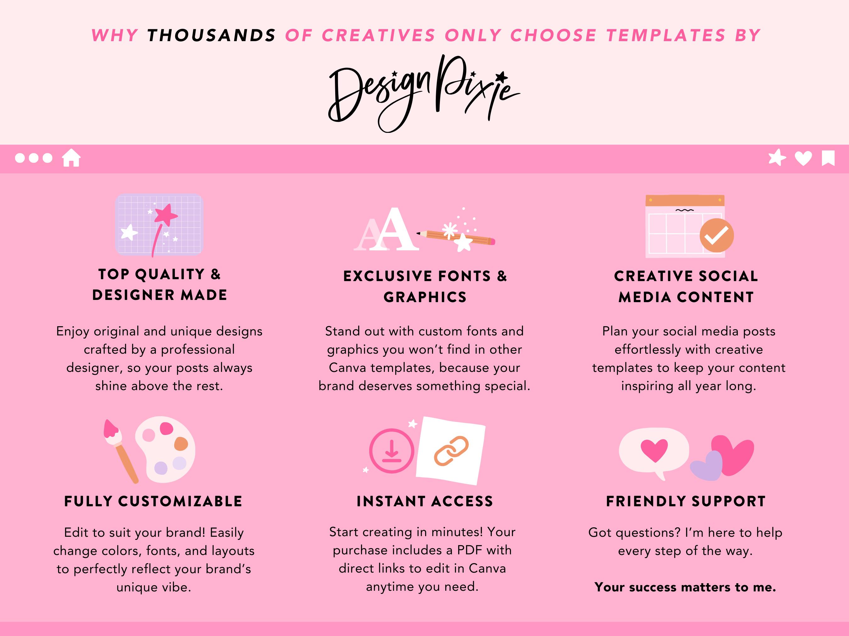 Teacher Instagram Templates Canva - Social Media Posts and Stories for ...