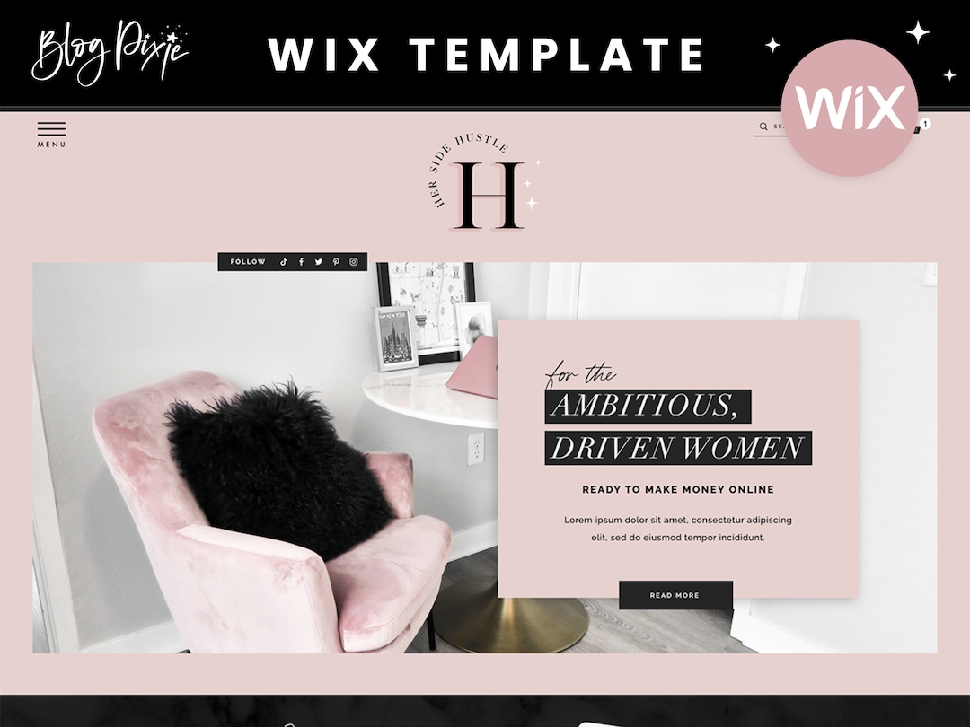 Wix Website Template Business Coach Social Media Website Creative Wix ...