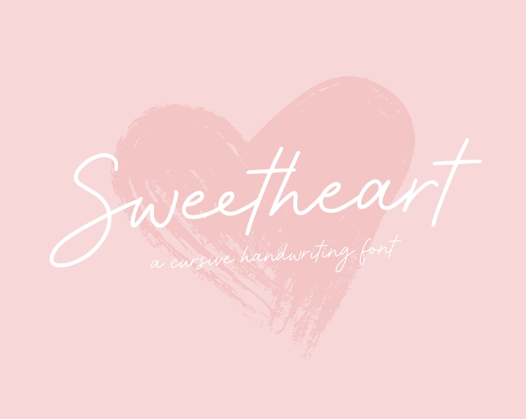 Handwritten Script Font Sweetheart Font Planner Font Fonts for ...