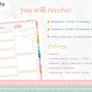 Digital Planner 2025 - Undated Goodnotes Planner - Digital Stickers ...