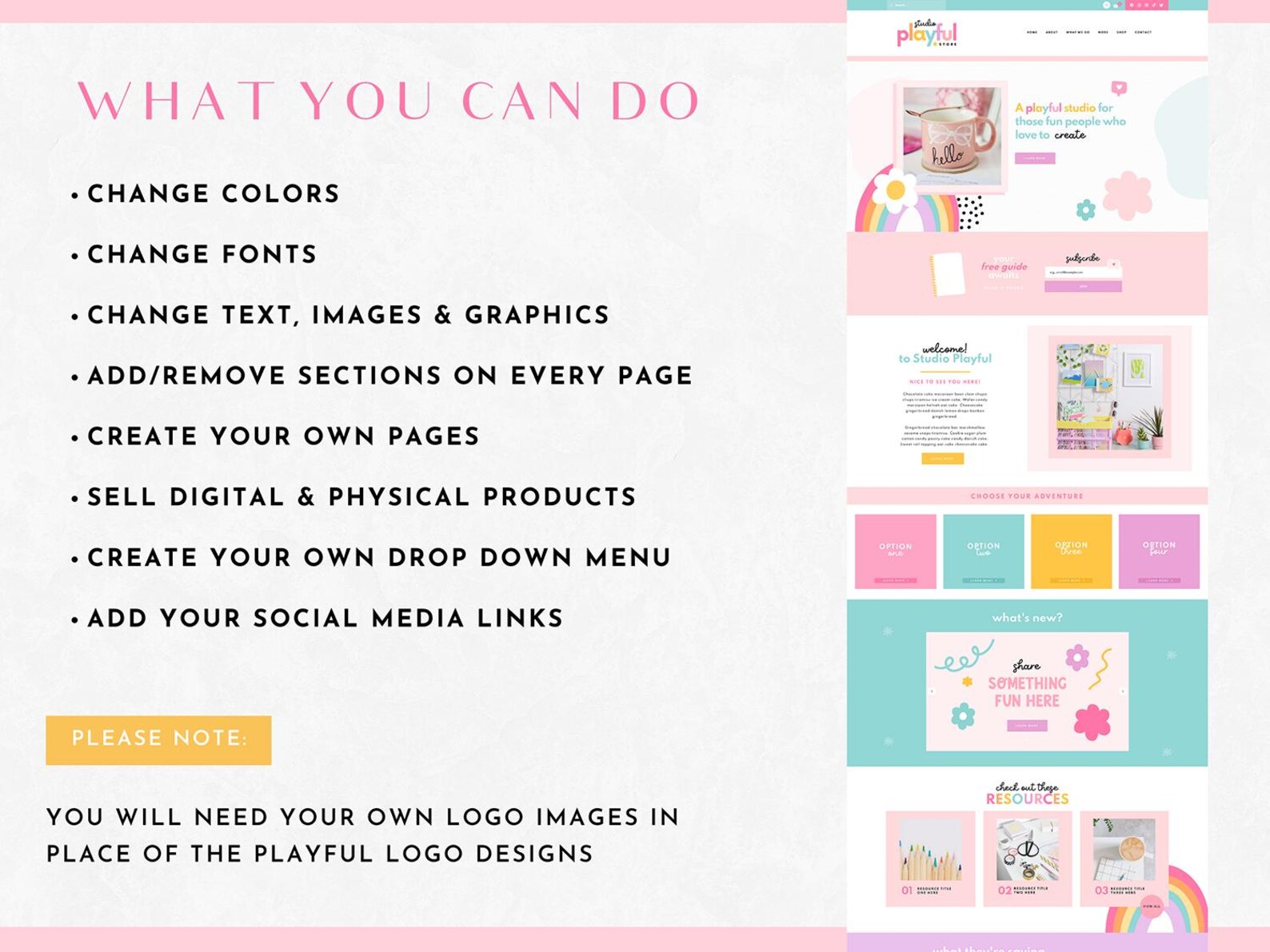 Rainbow Wix Template - Creative Wix Website Design - Wix Template for ...