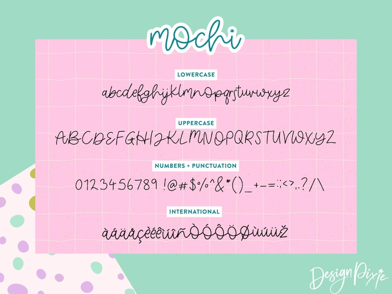 Mochi Font - Ultra Cute Quirky Handwritten Script • Unique Lettering ...