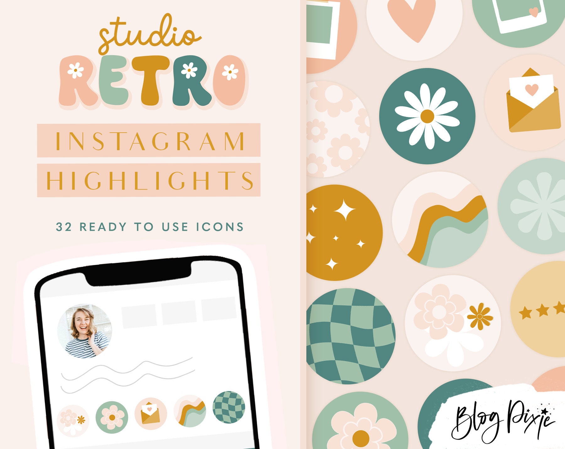 Retro Instagram Highlight Covers - Instagram Highlight Icons - Retro ...
