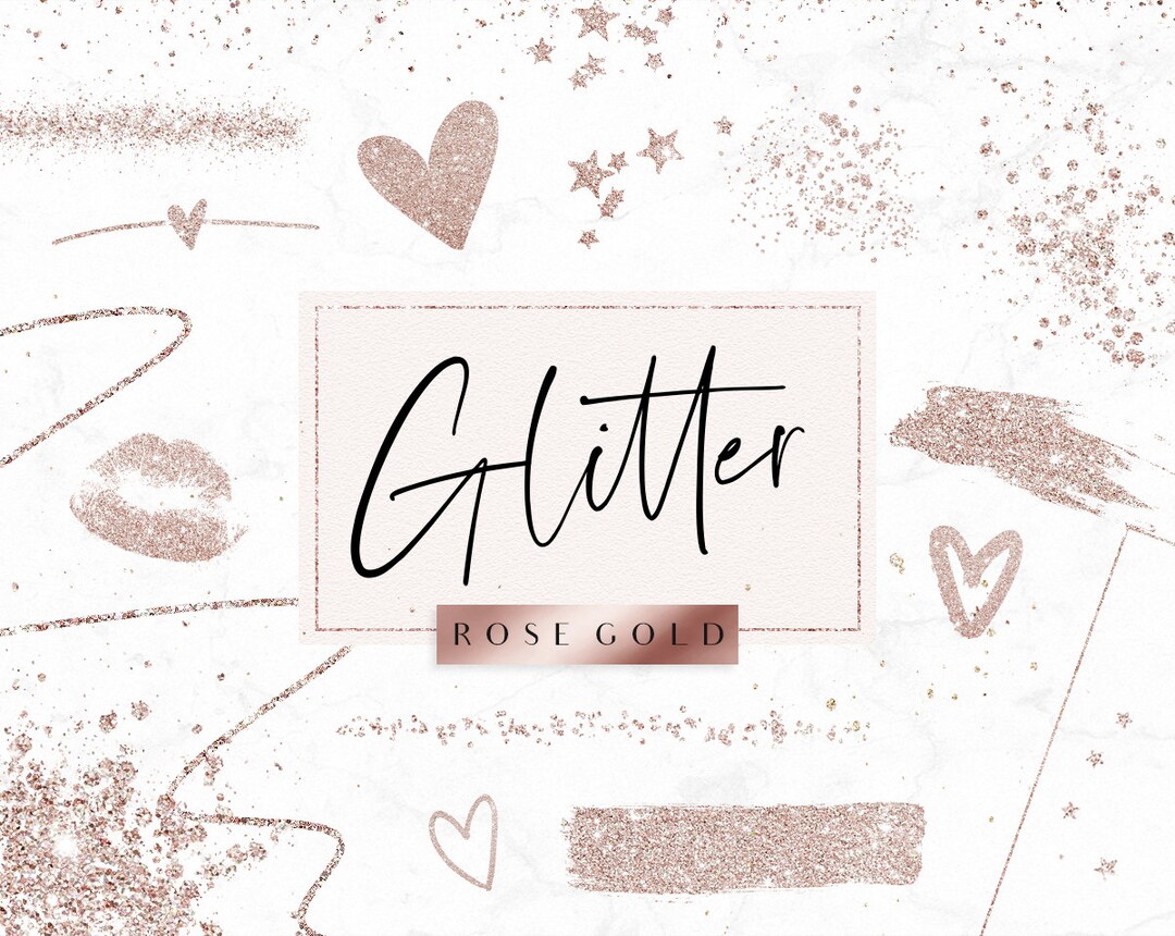 Rose Gold Glitter Clipart Glitter Story Stickers Glitter - Etsy