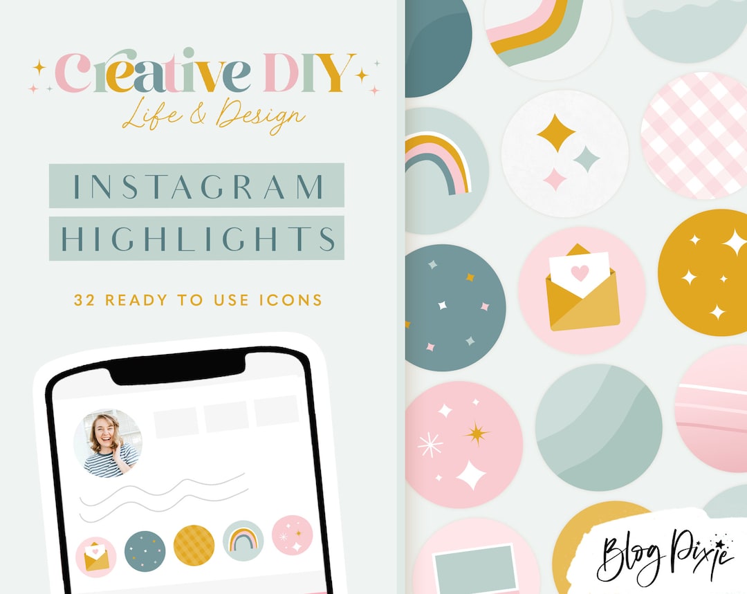 Instagram Highlight Icons Pastel Rainbow - Covers for Instagram Stories ...