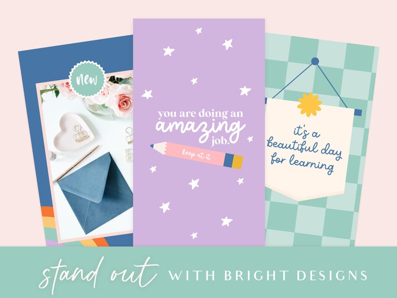 Teacher Instagram Templates Canva - Social Media Posts and Stories for ...