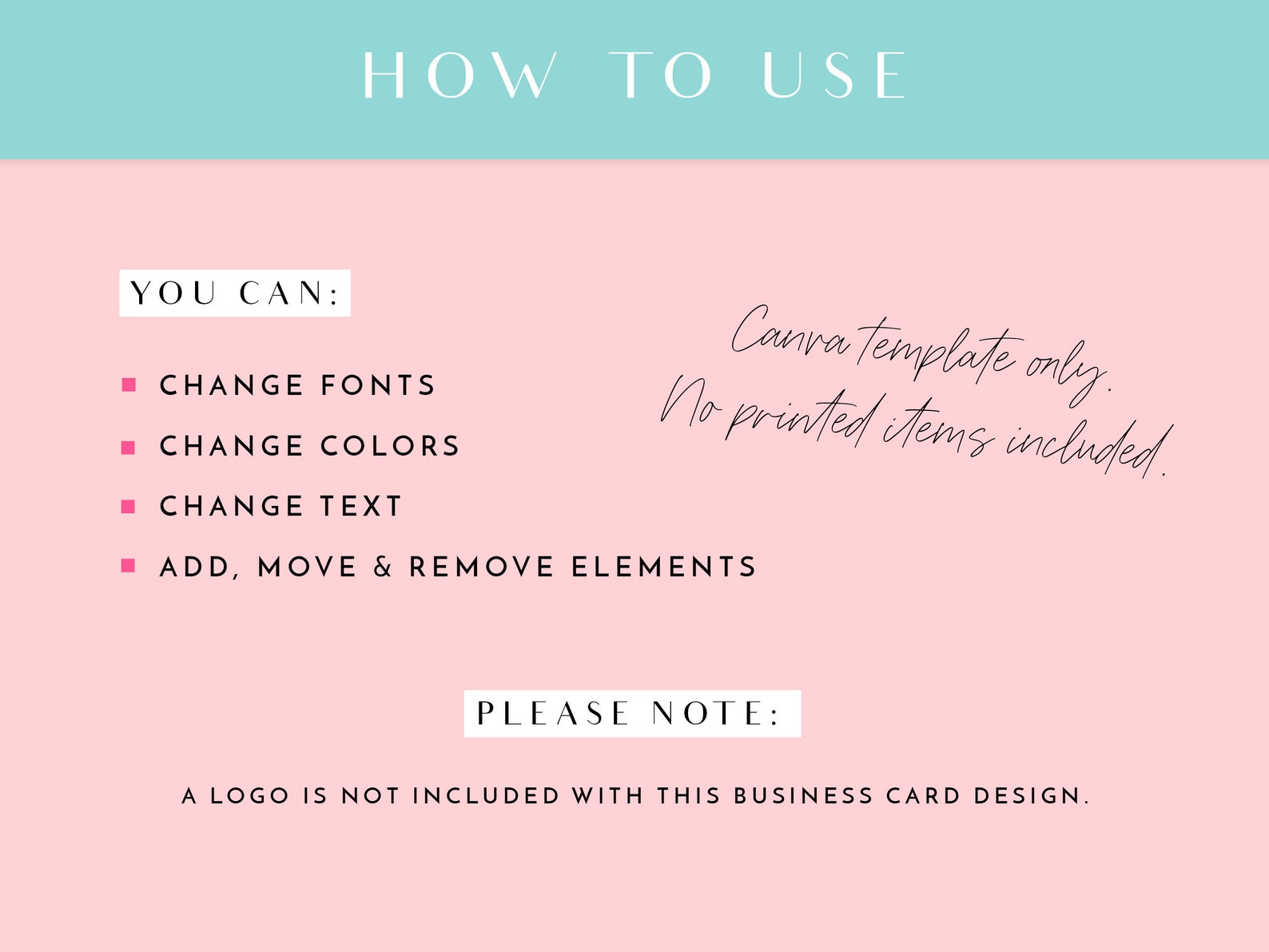 Cute Business Card Template Rainbow Canva Business Card Design Editable ...