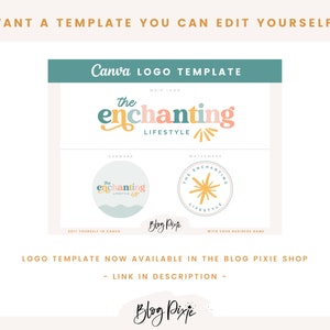 Logo Design - Pastel Colorful Logo - Retro Boho Logo - Small Business Logo - Bright Modern Logos ...