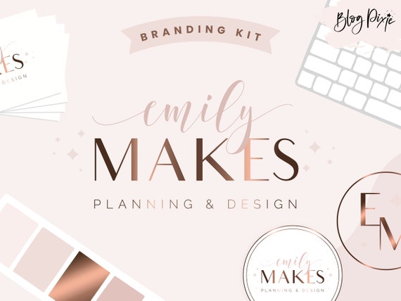 Rose Gold Logo Design Pretty Logo Feminine Logos - Etsy