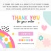 Rainbow Thank You Card Template Canva Rainbow Branding Canva Order Card ...