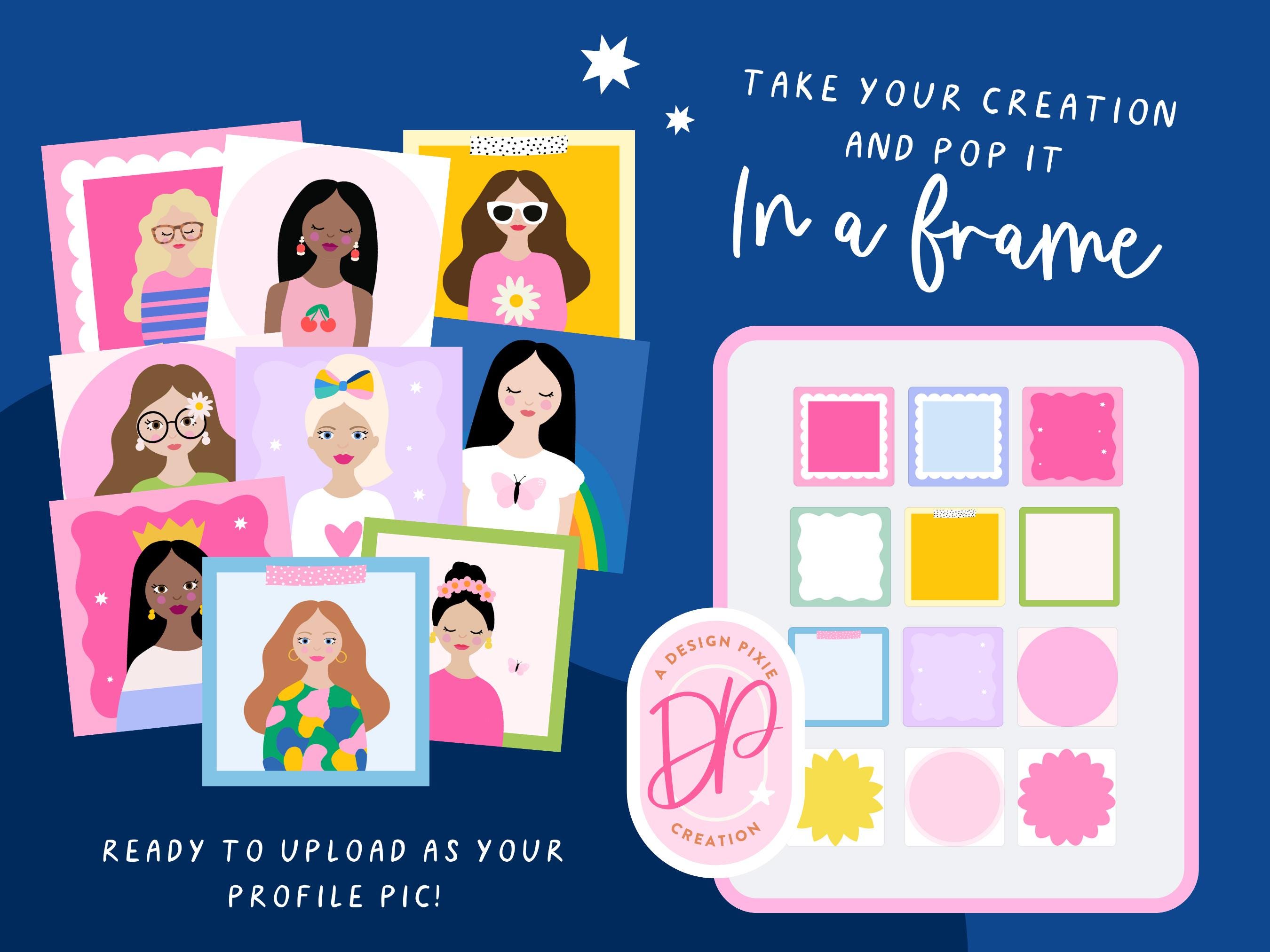 Portrait Creator Kit Canva - SVG Profile Pic, Instagram, Blog, Etsy ...