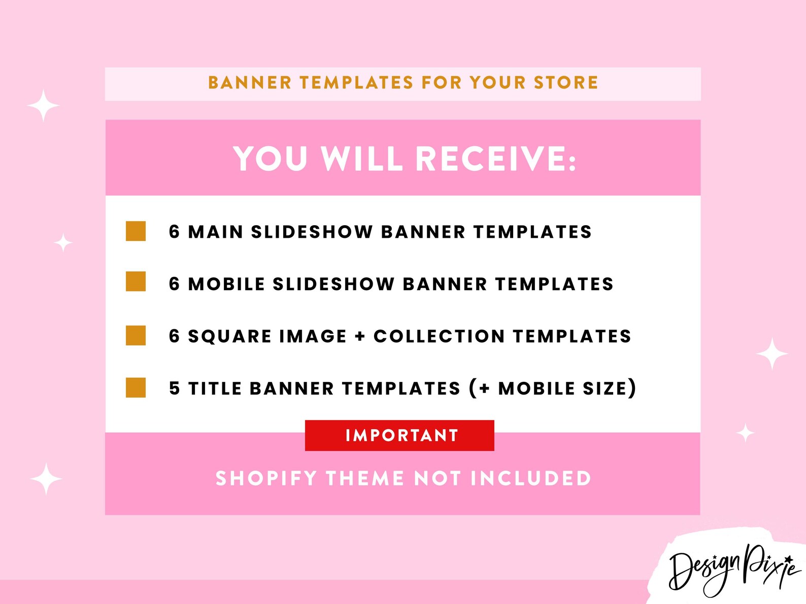 Pink Christmas Shopify Banners - Canva Shop Banner Templates - Pretty ...