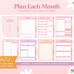 Digital Planner Pink - Goodnotes Undated Planner 2026 - Digital ...
