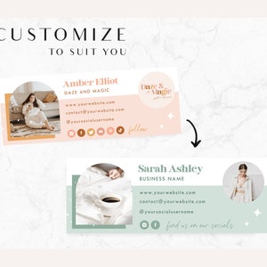 Email Signature Template Canva - Boho Business Email Signature Design ...