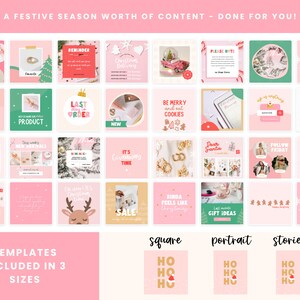 Christmas Instagram Template Bundle Canva Holiday Instagram - Etsy ...