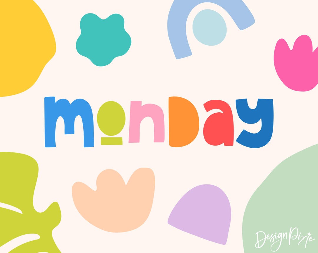 Monday Font - Playful Papercut Bold Typeface for Canva Cricut ...