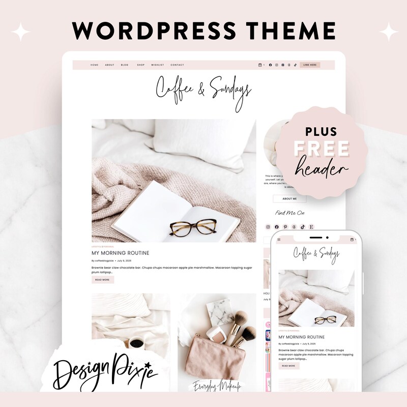 Fashion Blog Template - Etsy