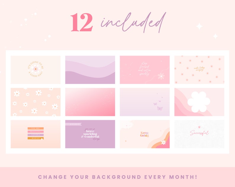 Desktop Wallpapers Pink Flowers Wallpaper Backgrounds Pink - Etsy