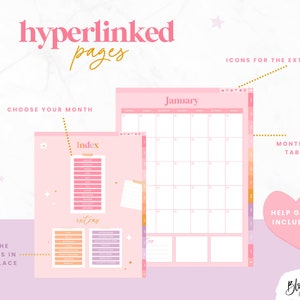 Digital Planner Pink - Goodnotes Undated Planner 2024 - Digital ...