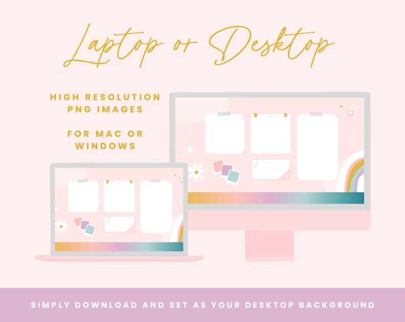 Desktop Organizer Wallpaper Pink Desktop Background Cute Aesthetic ...