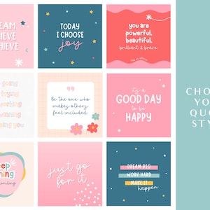 Fun Instagram Post Templates Canva - Social Media Posts - Rainbow ...