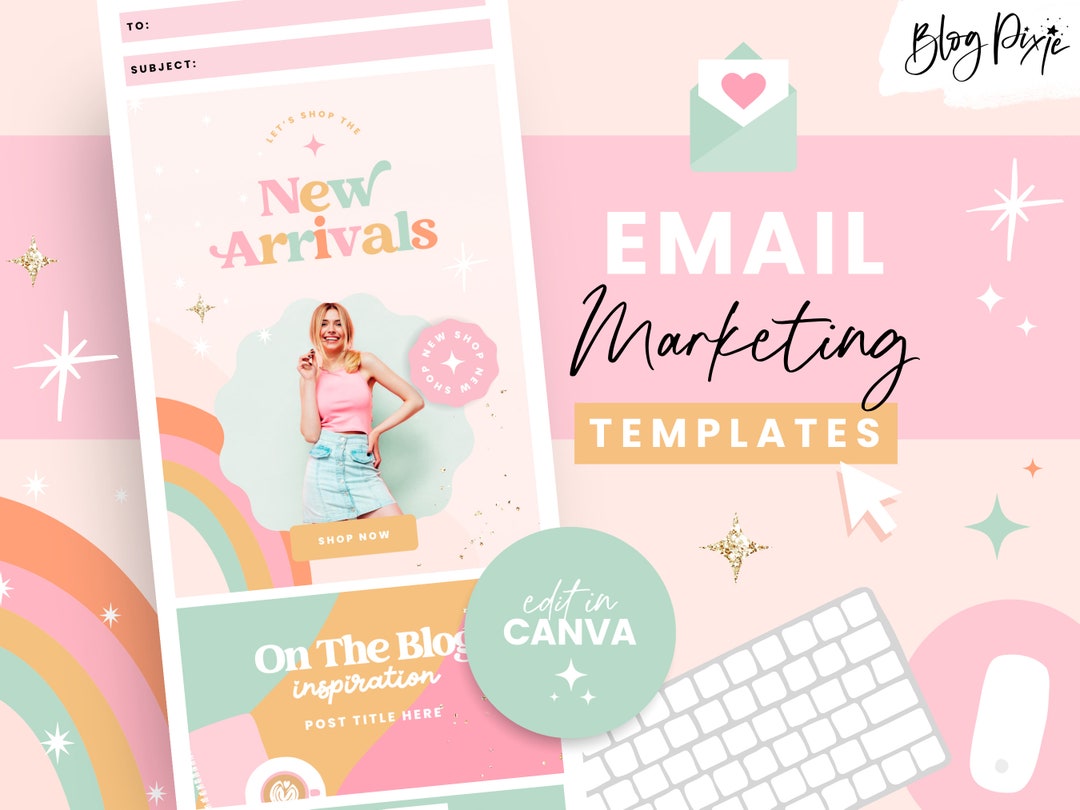 Email Templates Pink Canva Newsletter Template Mailing List Design ...