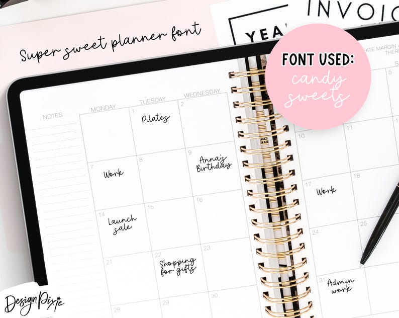 Planner Font Bundle - Handwriting Fonts for Goodnotes - Fonts for ...