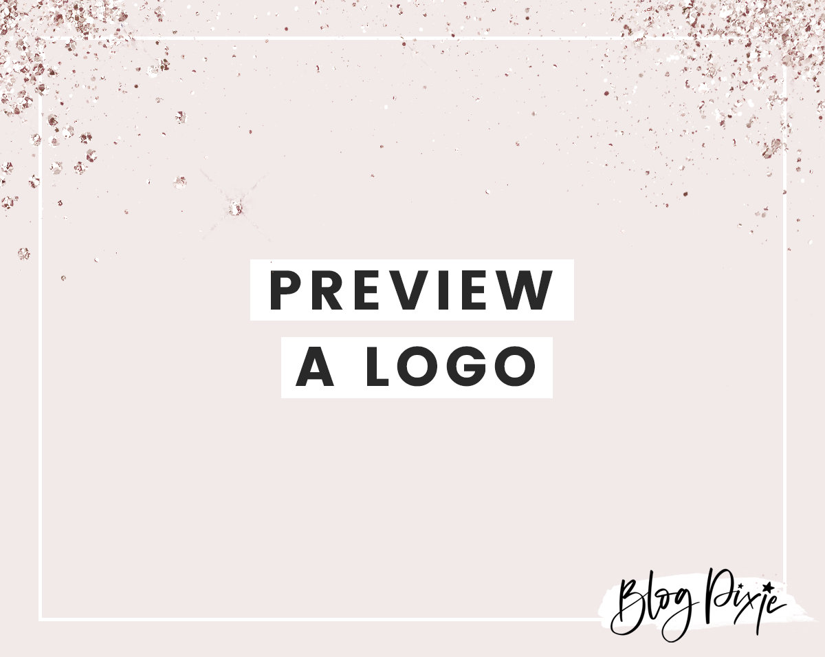 Logo Preview Pre Made Logo Design Branding Package | Etsy