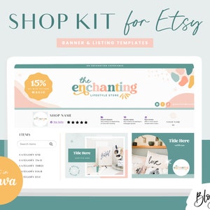 Etsy Banner Templates Canva Pastel Colorful Etsy Shop Design - Etsy
