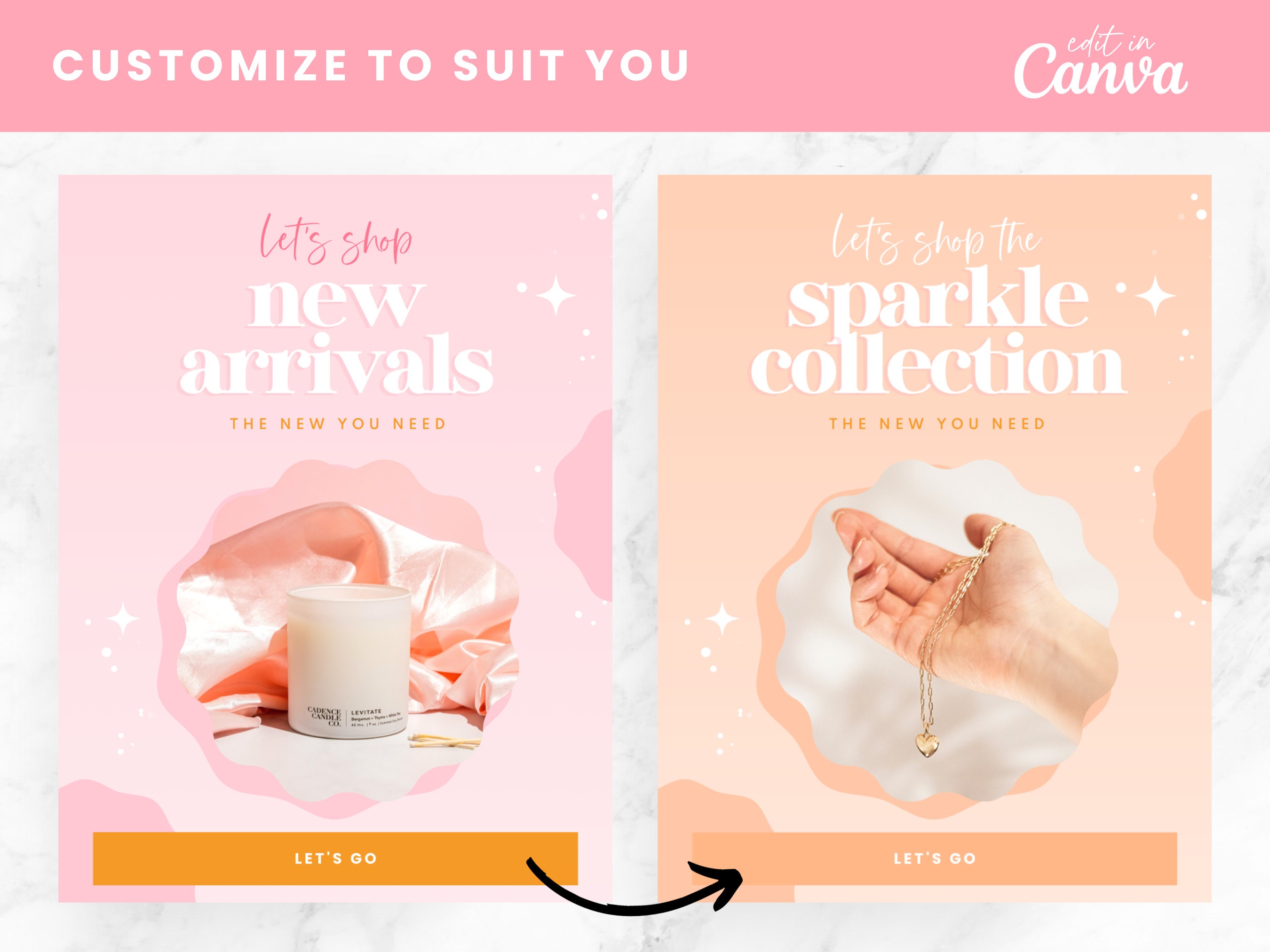 Pink Email Marketing Templates - Canva Newsletter Template - Shopify ...