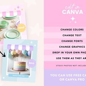 Pastel Party Instagram Templates - Magical Fun Canva Templates for ...