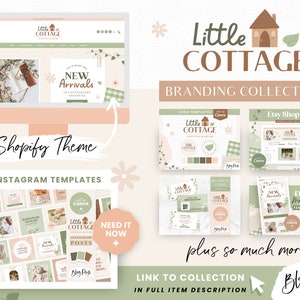 Cottagecore Logo Design Template Canva - Editable Logo Template - Small ...