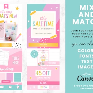 Email Marketing Templates - Canva Newsletter Template - Rainbow Mailing ...