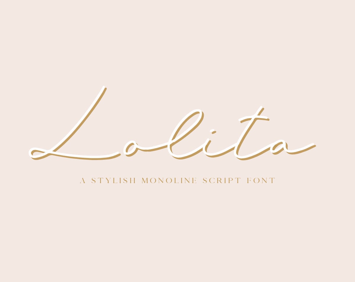 Modern Handwritten Font Lolita Font Calligraphy Fonts - Etsy