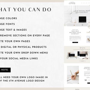 Minimal White Wix Website Template - Social Media Manager - Modern ...