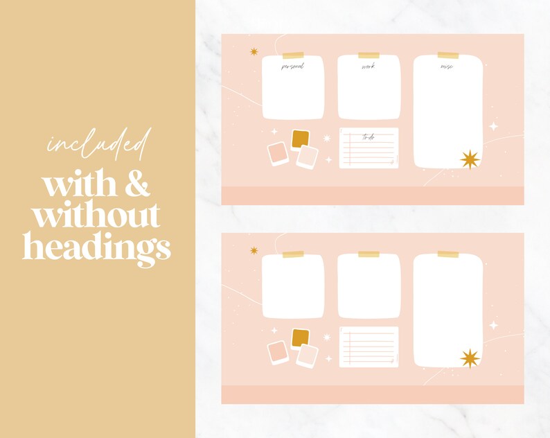 Desktop Organizer Wallpaper Boho Desktop Background Cute - Etsy