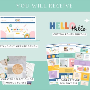 Teacher Website Template Wix - Rainbow Colorful Wix Website Design ...
