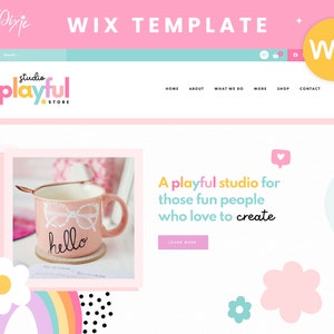 Rainbow Wix Template Creative Wix Website Design Wix Template for Shop ...