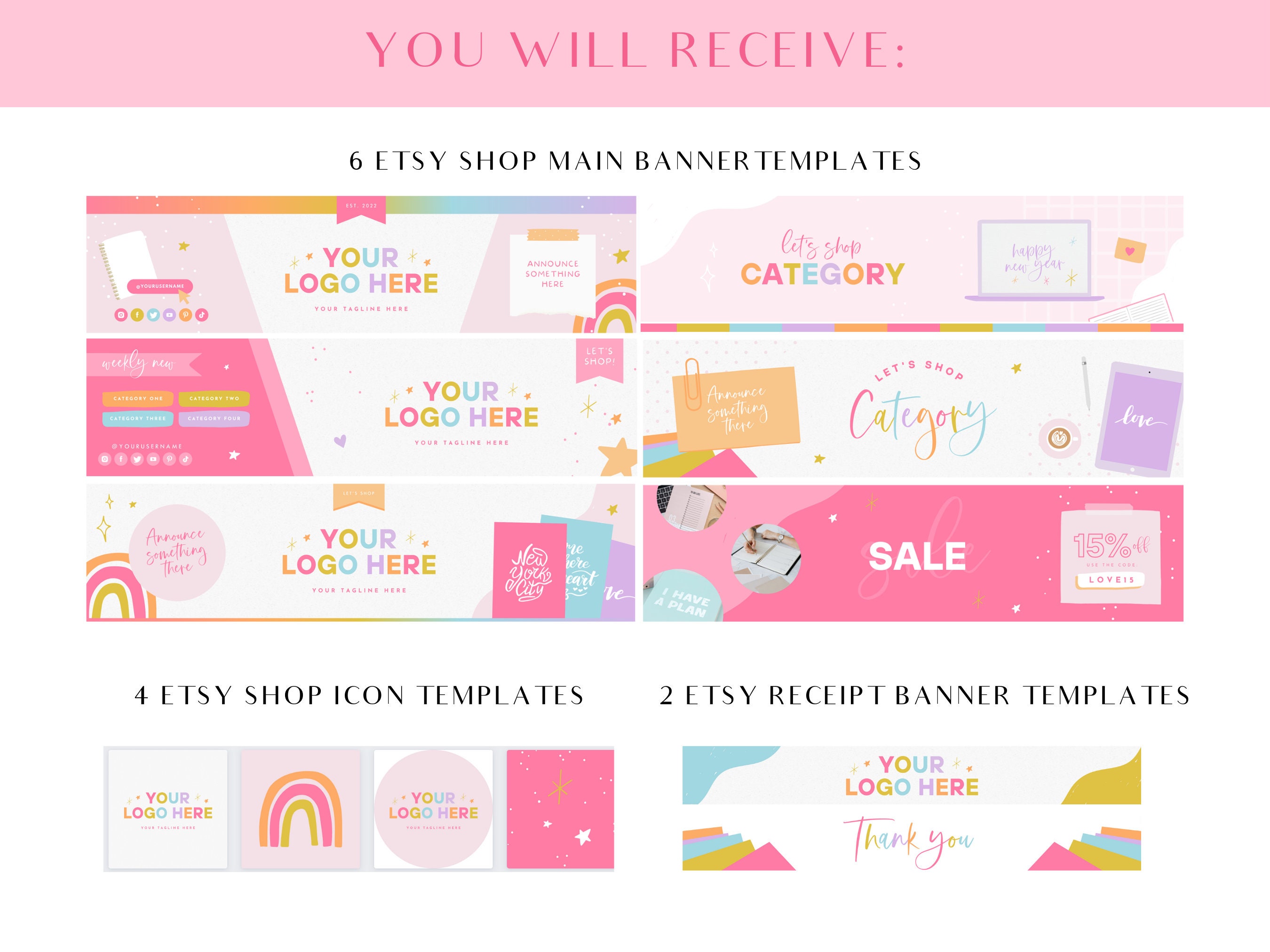 Etsy Shop Banner Kit Canva Etsy Banner Templates Etsy - Etsy Australia