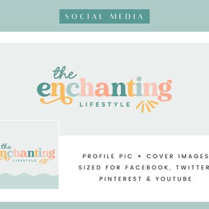 Logo Design - Pastel Colorful Logo - Retro Boho Logo - Small Business Logo - Bright Modern Logos ...