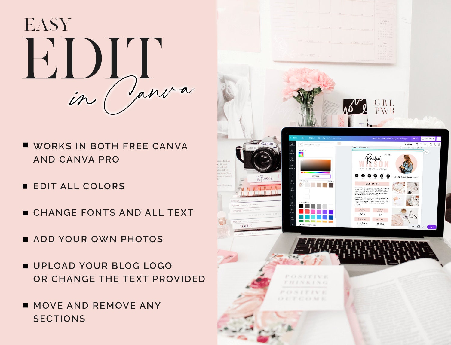 Media Kit Template Canva Blog Rate Sheet Blogger Media Kit - Etsy Australia