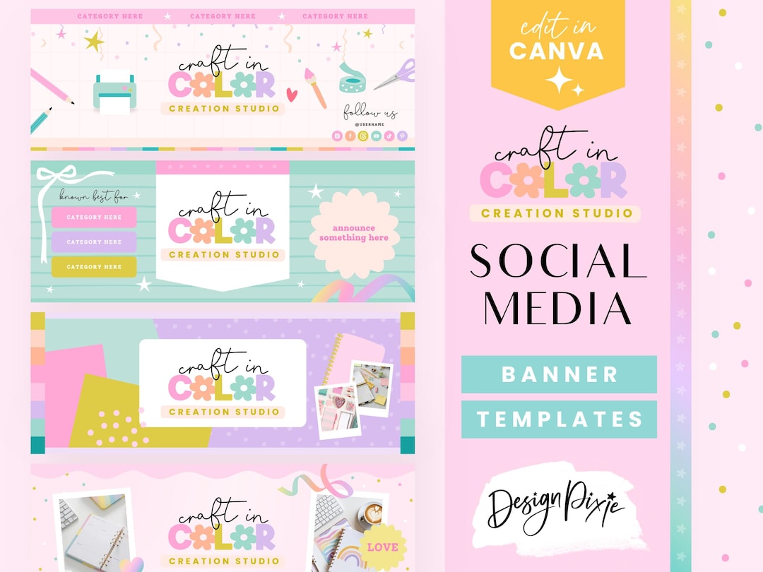 Colorful Social Media Cover Image Templates - Canva Facebook Page Cover ...