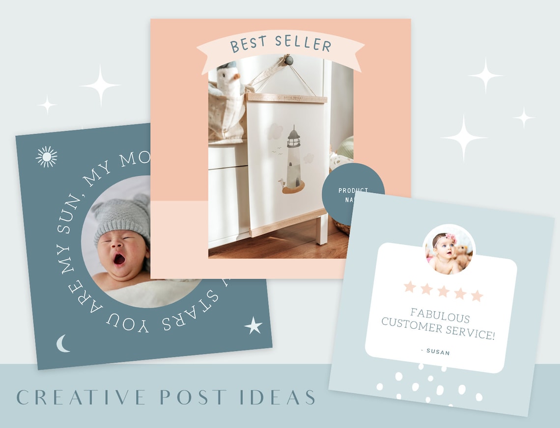 Instagram Post Templates Baby Canva Templates Quotes for - Etsy