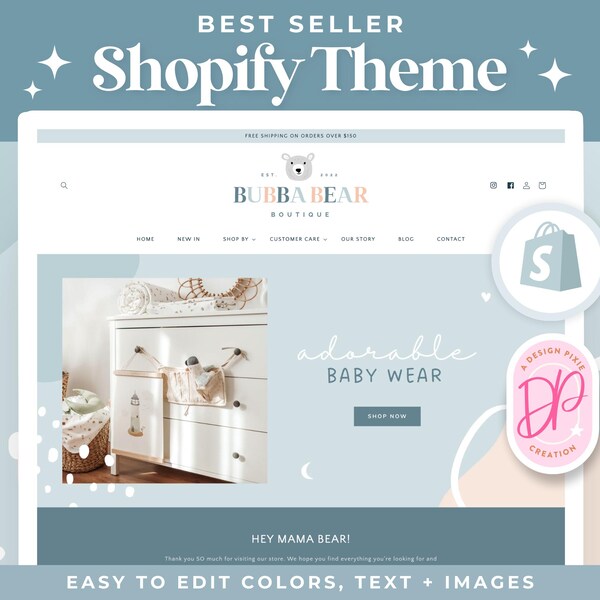 Cottagecore Aesthetic Shopify Theme - Sage Green Peach Shopify Template ...