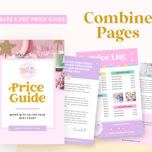 Pastel Party Price List Template - Canva Pricing Guide - Creative Price ...
