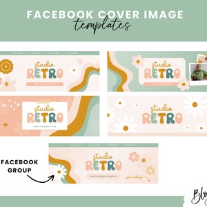 Retro Facebook Banner Templates - Social Media Templates Canva ...
