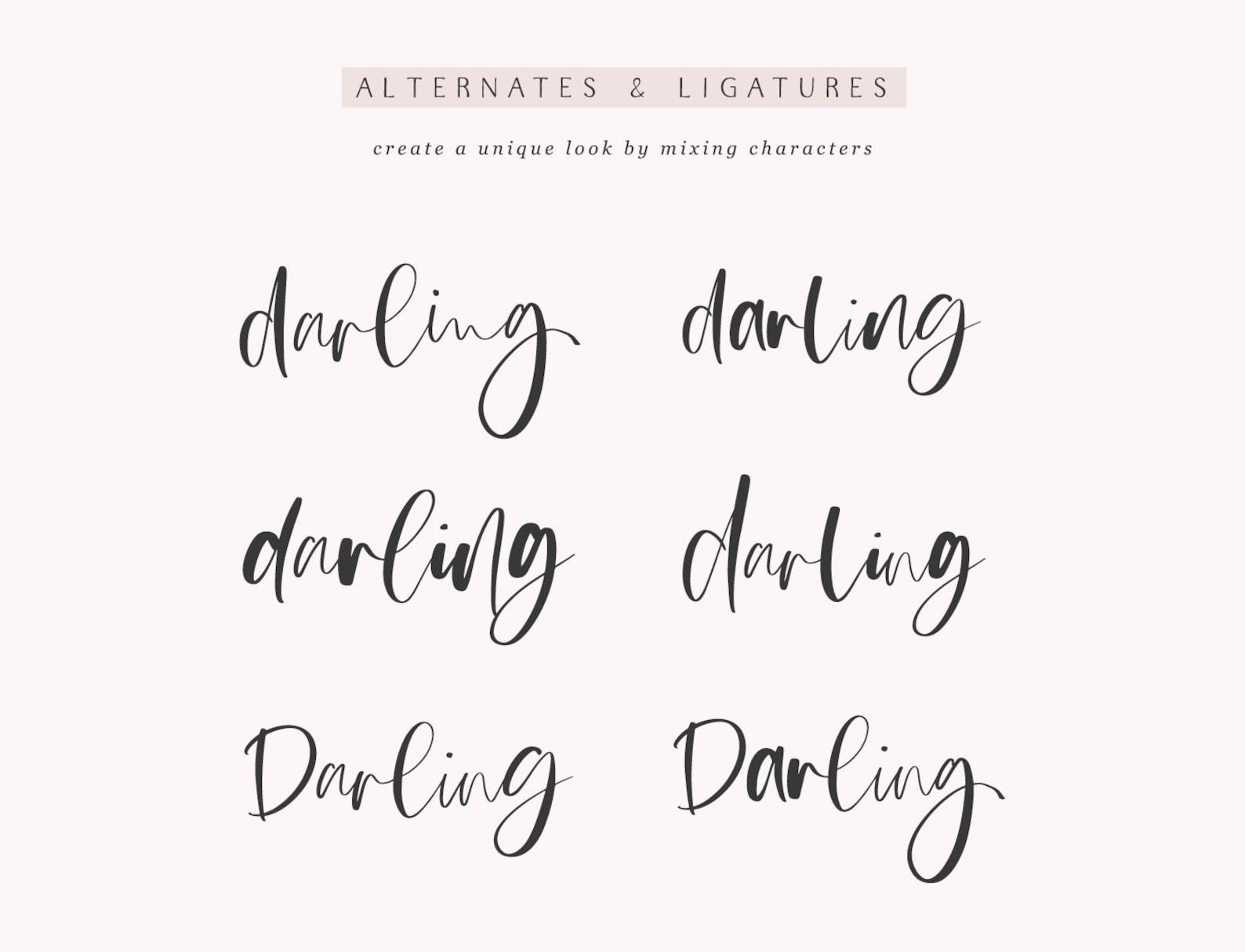Brush Script Calligraphy Font - Darling Font - Modern Fonts - Font ...