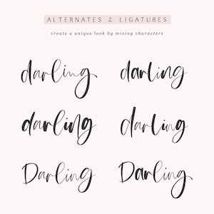 Brush Script Calligraphy Font - Darling Font - Modern Fonts - Font ...